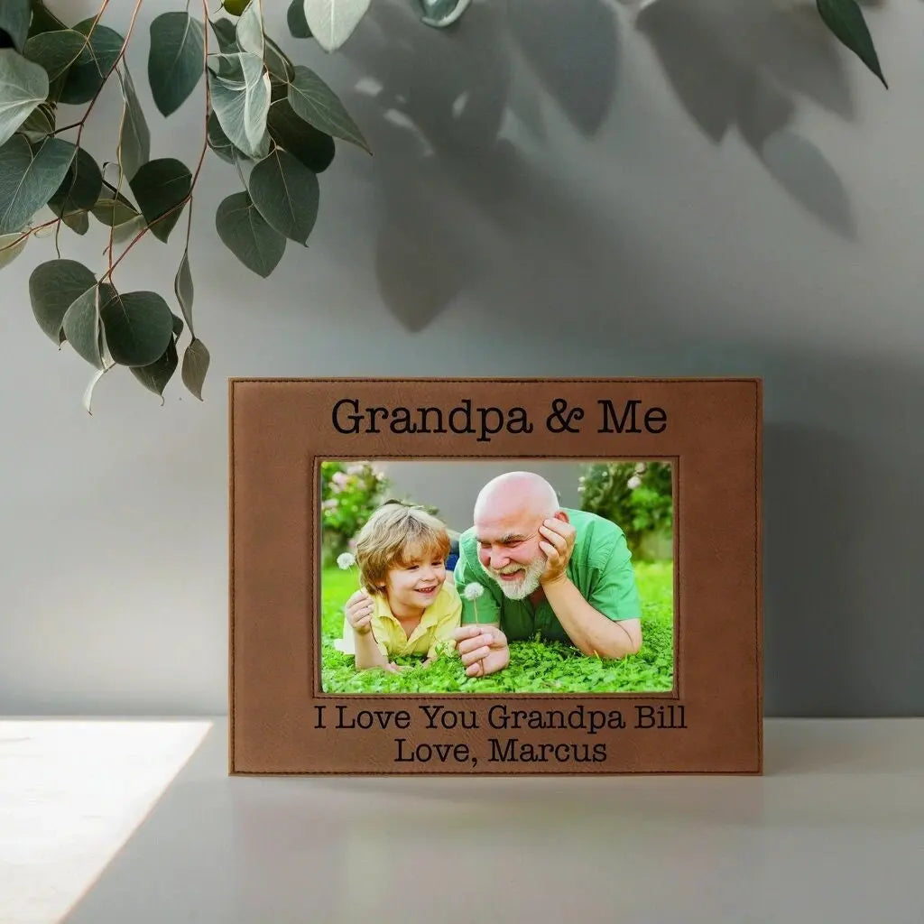 Personalized Gift for Grandfather, Grandpa & Me Picture Frame, Custom ...