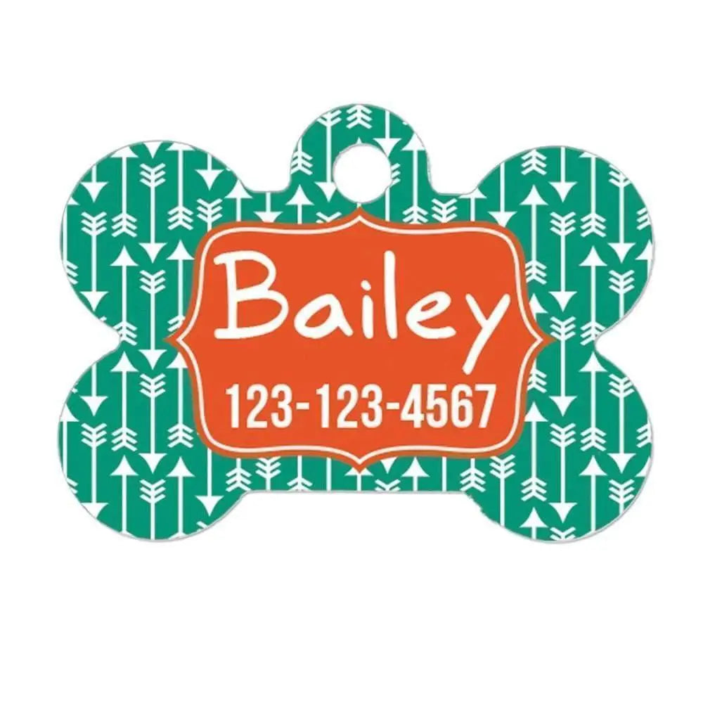 Arrow Dog Name Tag - Dog Id Tag - Dog Collar Name Tag | Joyful Moose